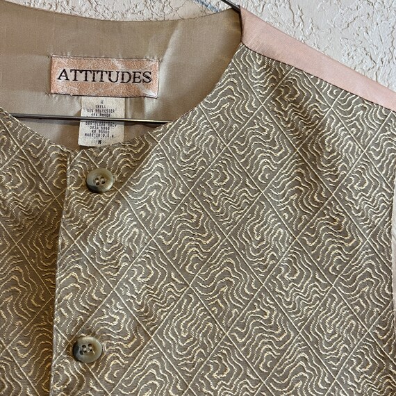 Vintage 1990s Vest . Unique Textured Design by Attitu… - Gem