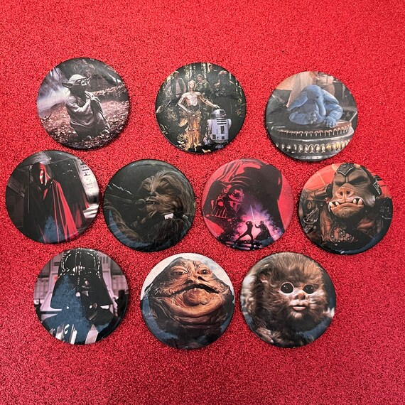 10 Vintage Star Wars Return of the Jedi Pinback Butto… - Gem