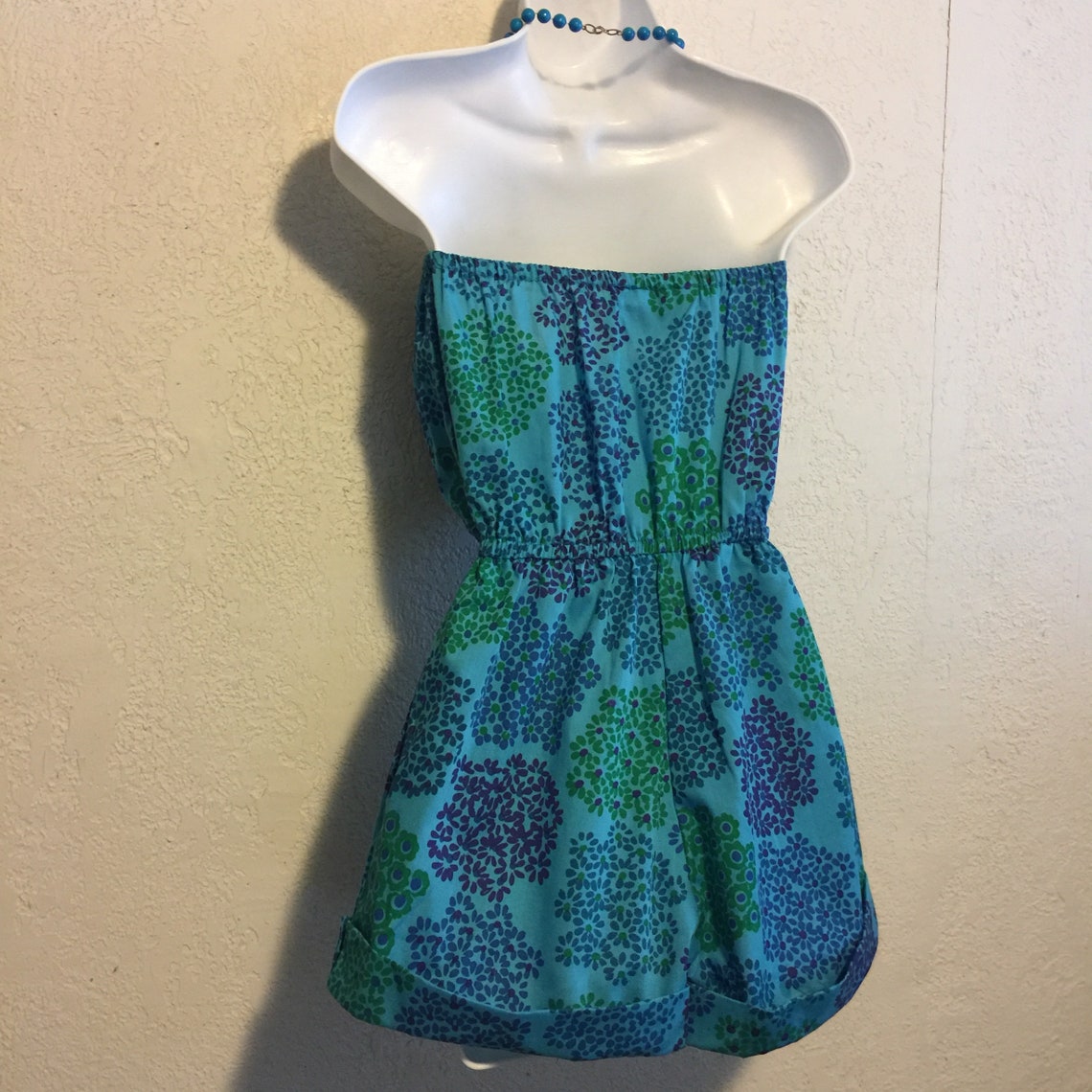 Vintage Ruth Clarage Tropical Strapless Shorts Romper Jumper - Etsy