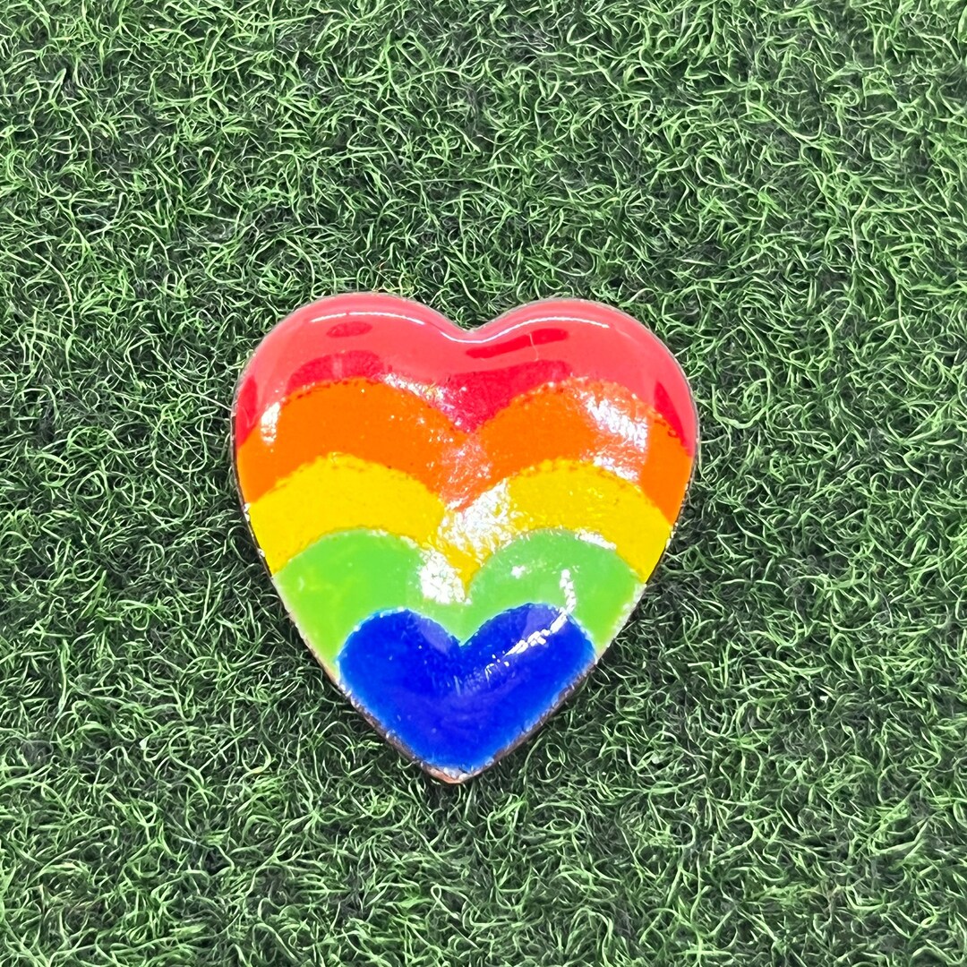 Vintage Enamel Rainbow Heart Pin, Brooch - Etsy