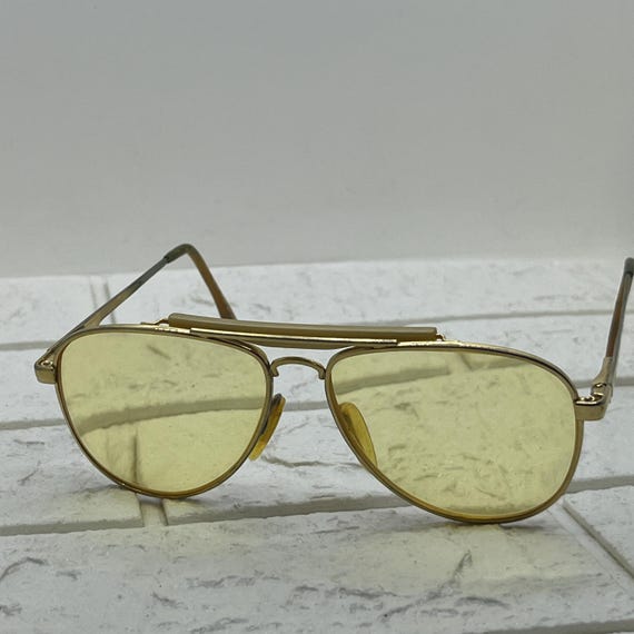 Vintage Titmus Z87 Gold Frame Aviator Glasses . Yello… - Gem