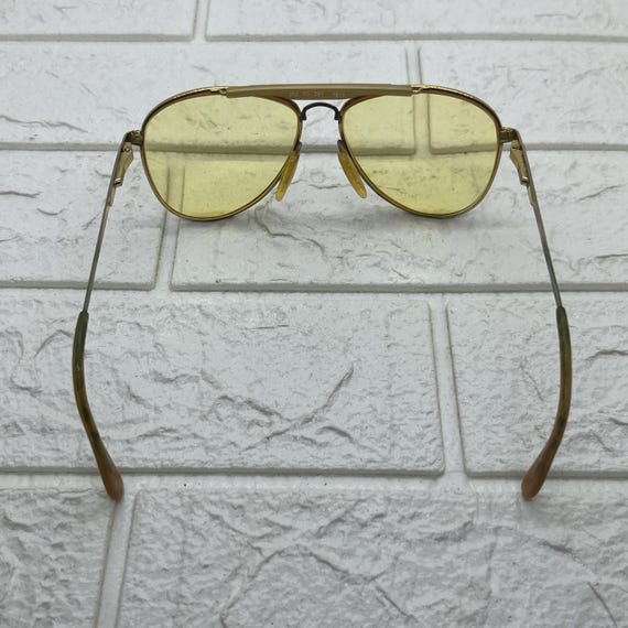 Vintage Titmus Z87 Gold Frame Aviator Glasses . Yello… - Gem