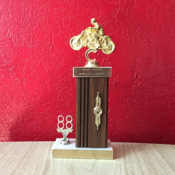 Vintage 1980s Motorcycle Trophy 1988 | Etsy