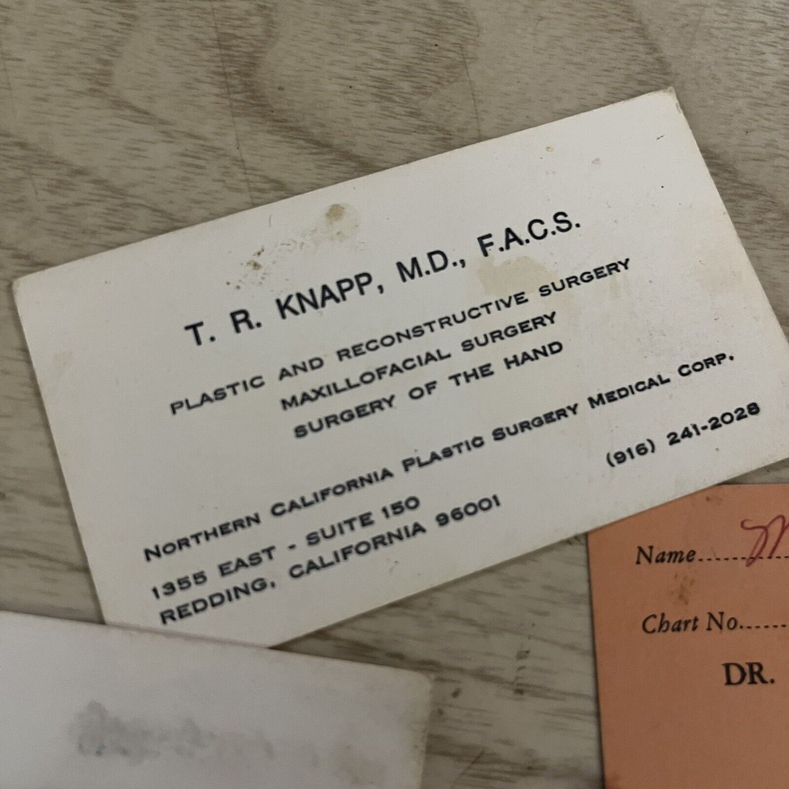 Vintage California Business Card Lot ~medical Doctors~dentist,plastic ...