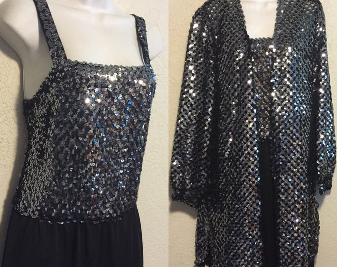 Vintage Edith Flagg Sequin 2 Piece Dress & Jacket Set - Etsy
