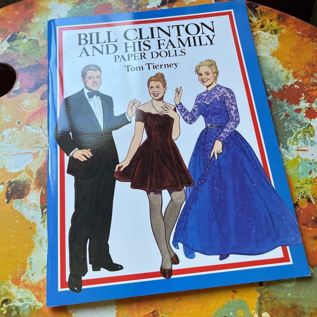 Bill Clinton & Family Uncut Paper Doll Book by Tom Tierney, 1994 - Etsy