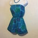 Vintage Ruth Clarage Tropical Strapless Shorts Romper, Jumper Hand ...