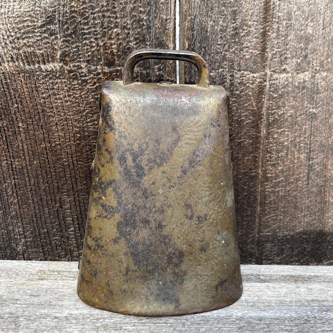 Antique Cow Bell . Hand Made Cowbell . Western Vintage Farm Farmhouse ...