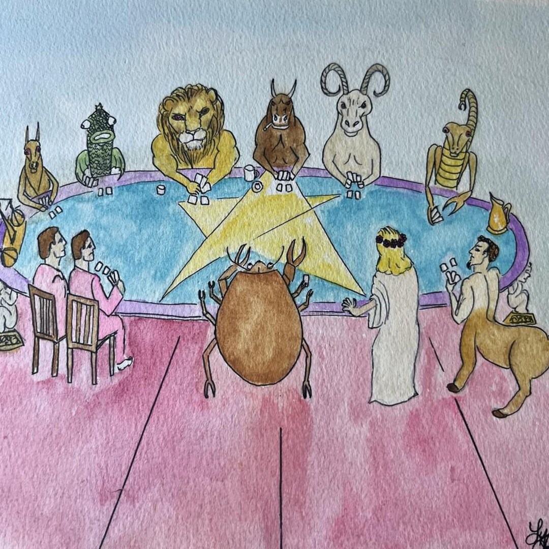 Vintage Prison Art Death Row Inmate Zodiac Painting 1985 Players of the ...