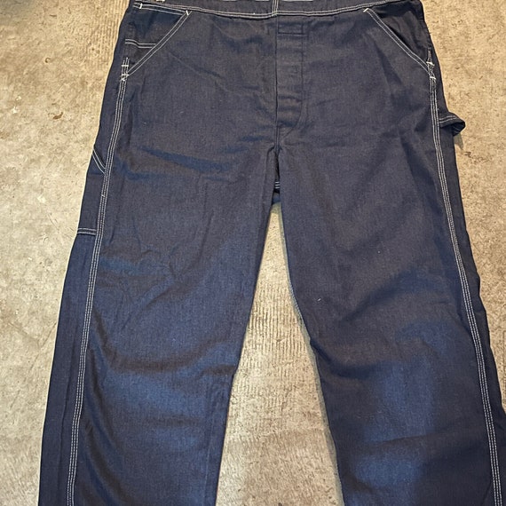 Vintage Sears Tradewear Dark Blue Denim Mens Carpente… - Gem