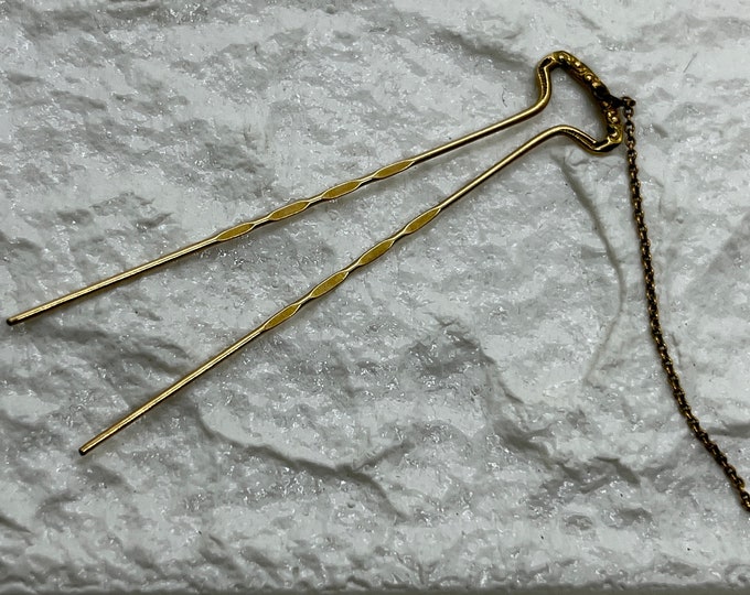 Antique Vintage Gold Fill Hairpin & Chain for Pince-nez Glasses - Etsy