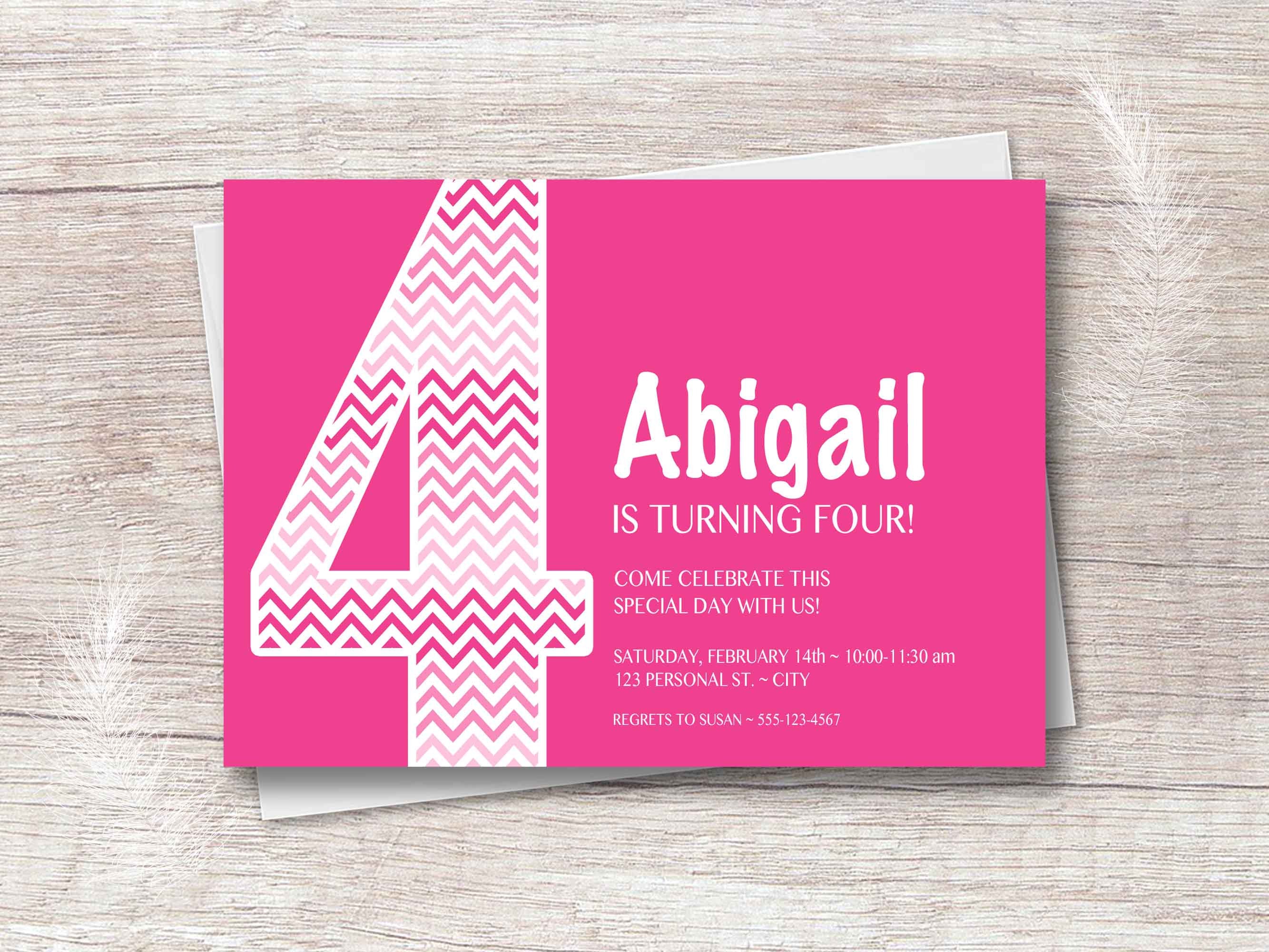 Solid Color Birthday Party Invitation PRINTABLE Digital File - Etsy