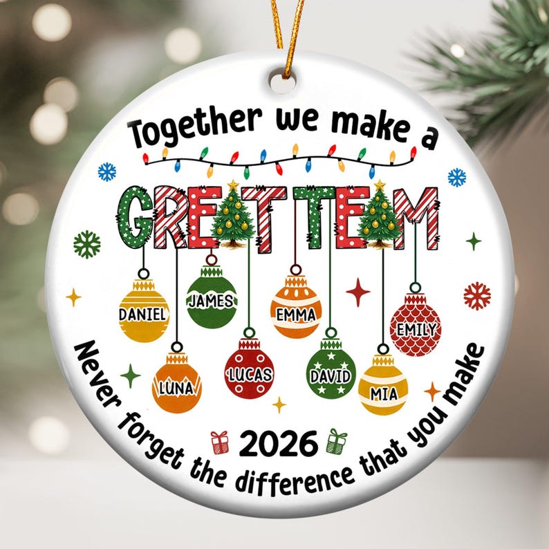 Personalized Ceramic Christmas Ornament, Team Thank You Gift 2026 - Etsy