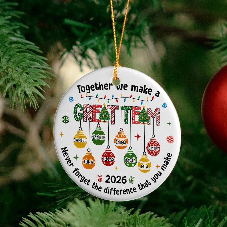 Personalized Ceramic Christmas Ornament, Team Thank You Gift 2026 - Etsy