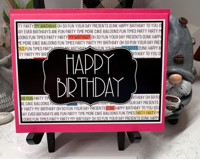 Funny Birthday Greeting Card With Envelope Bday Hanging by the Pool ...