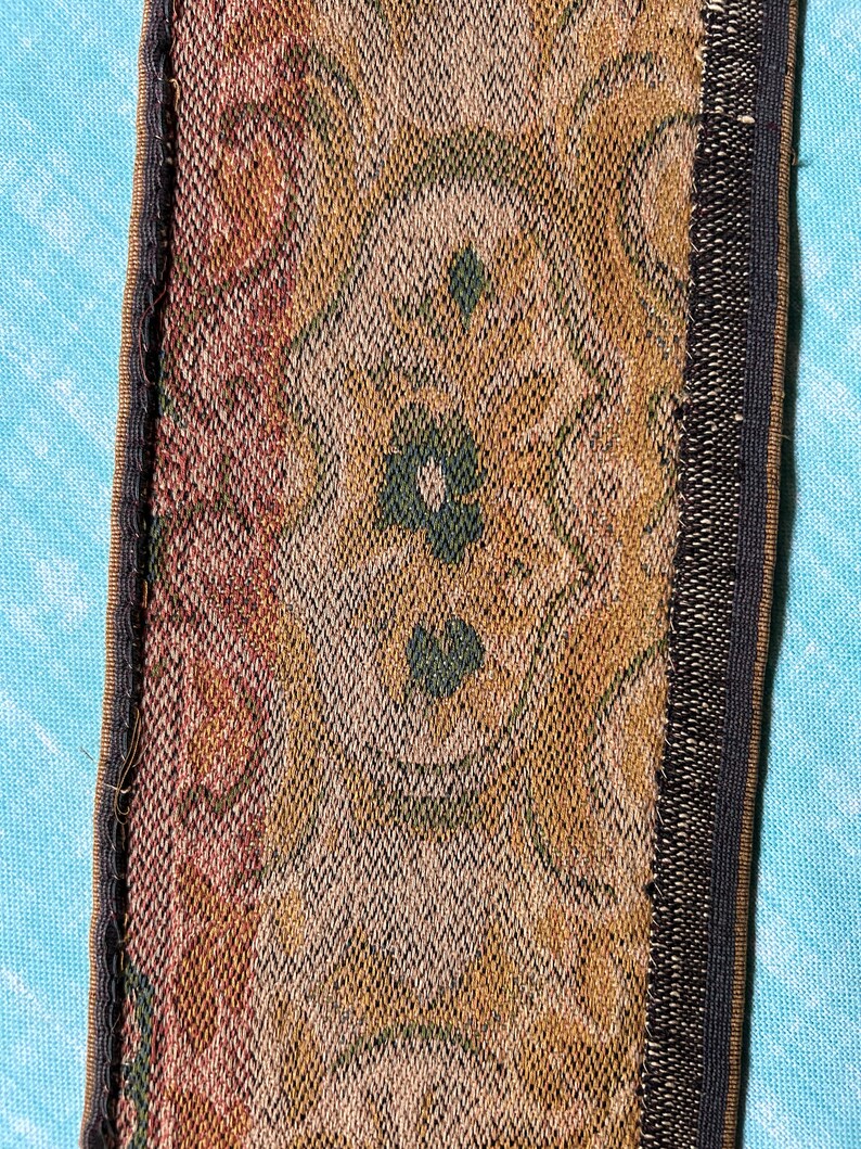 Two ANTIQUE TAPESTRY BANDS Vintage Curtain Drapery Borders - Etsy