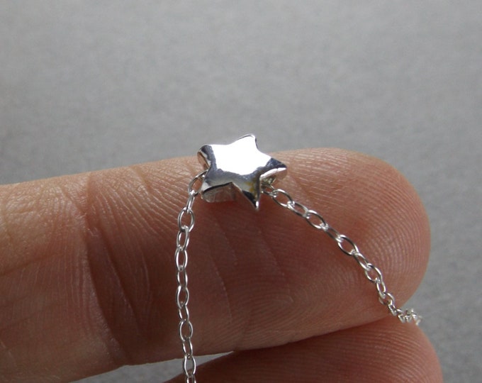 Star Necklace, Tiny Star Necklace, Sterling Necklace, Tiny Necklace ...