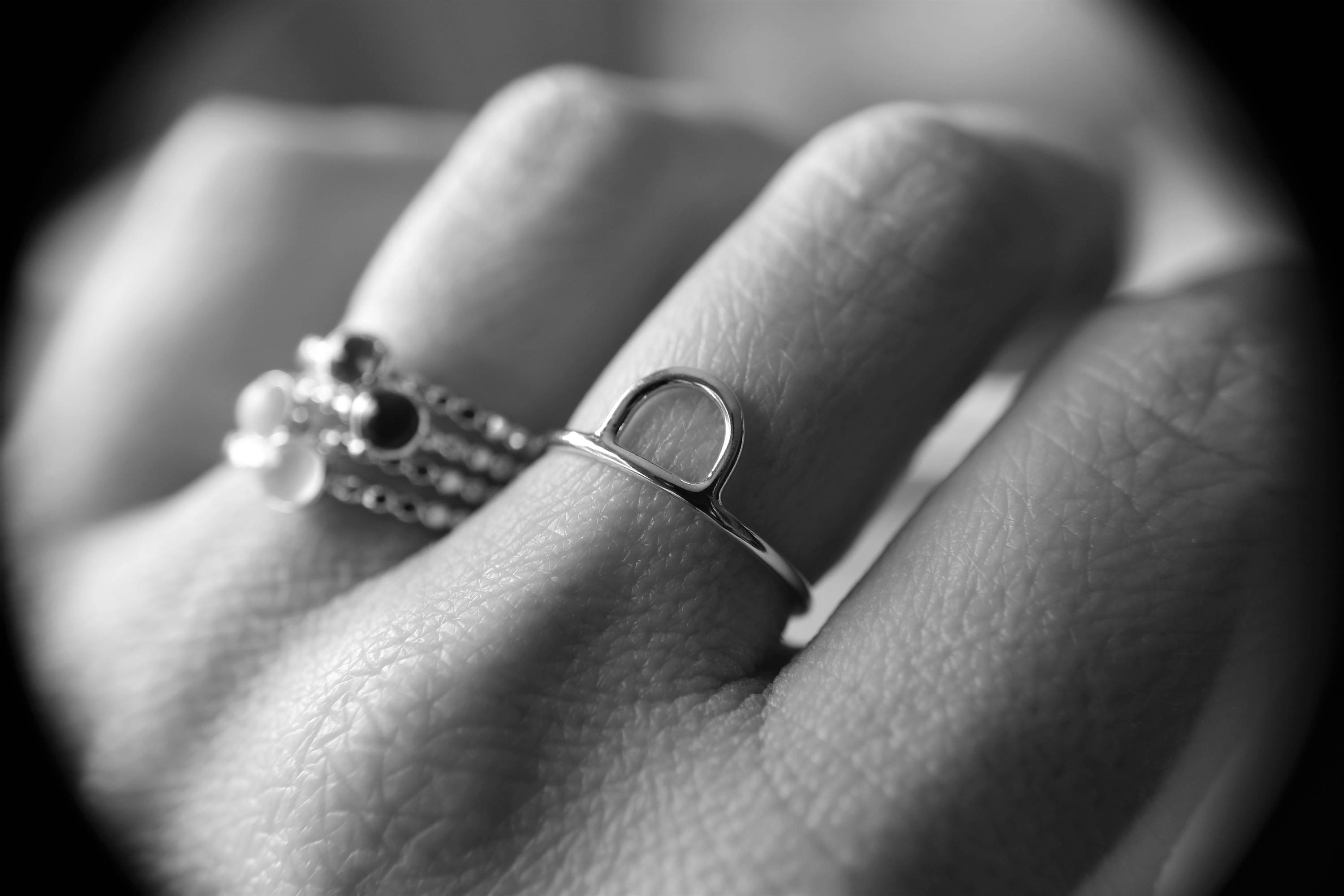 Arc Ring Arch Ring Half Circle Ring Simple Band Semi | Etsy