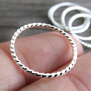 Silver Rope Ring, Stackable Ring, Twisted Ring, Rope Band, Simple Band, Minimalist,thumb Ring ...