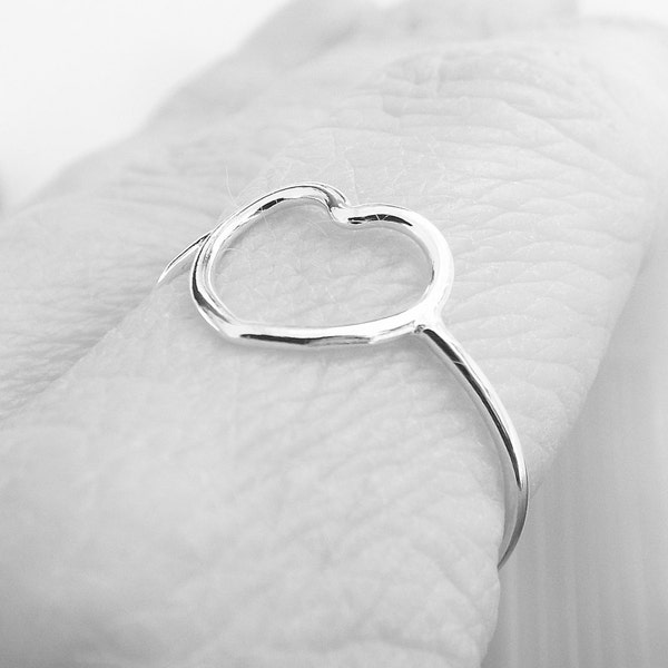 Open Heart Ring - Etsy