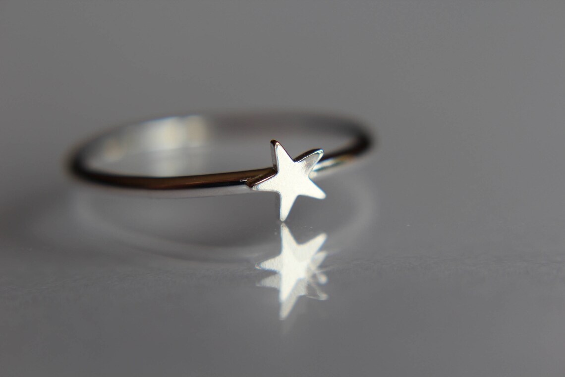 Tiny Star Ring Super Tiny Star Ring Silver Star Ring - Etsy