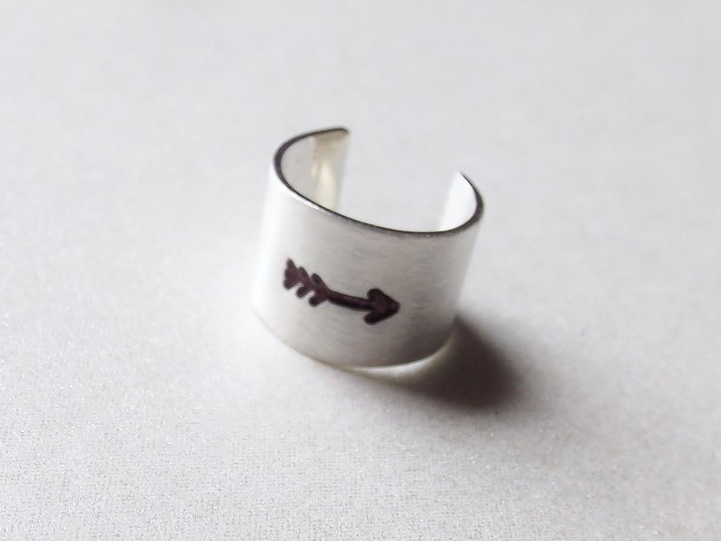 Simple Arrow Slim Upper Ear Cuff Hammered Ear Cuff Everyday - Etsy