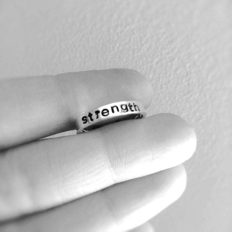 Inspirational Ring Customizable Inspirational Ring Strength | Etsy