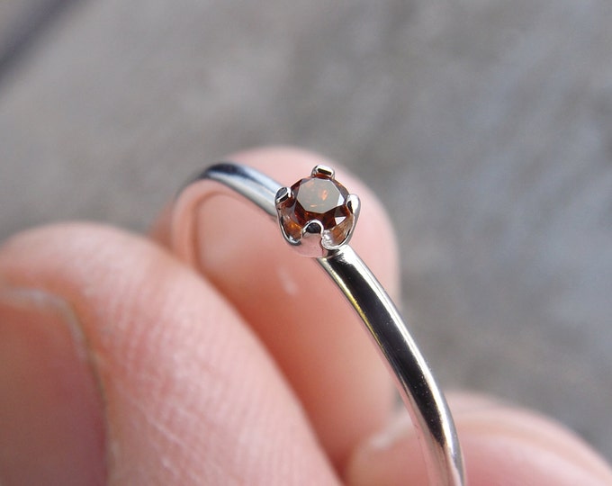 Red Diamond Ring, Genuine Diamond Ring, Red Diamond, Slim Ring ...