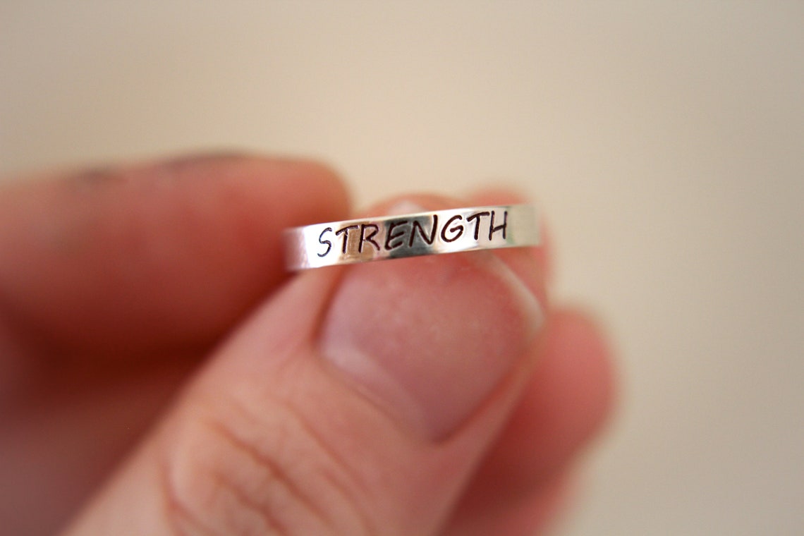 Inspirational Ring Customizable Inspirational Ring Strength | Etsy