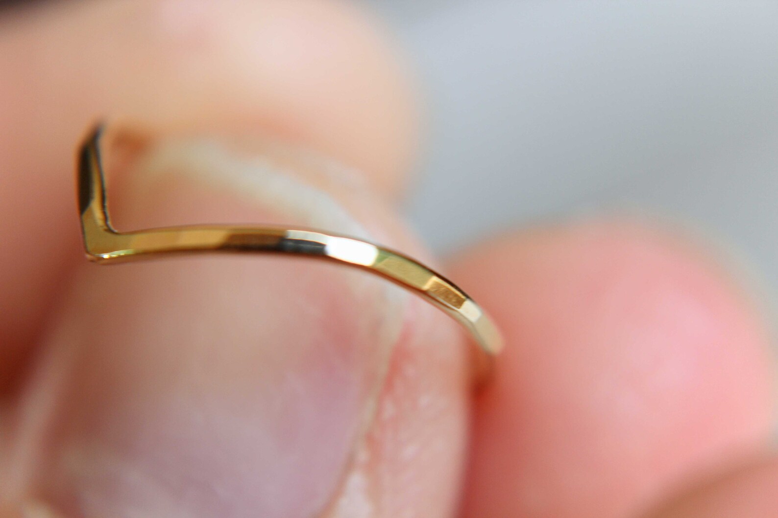 Chevron Ring Set Gold Chevron Rings Textured Boho Ring - Etsy