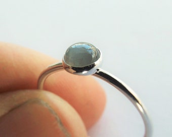 Grey Moonstone Ring | Etsy