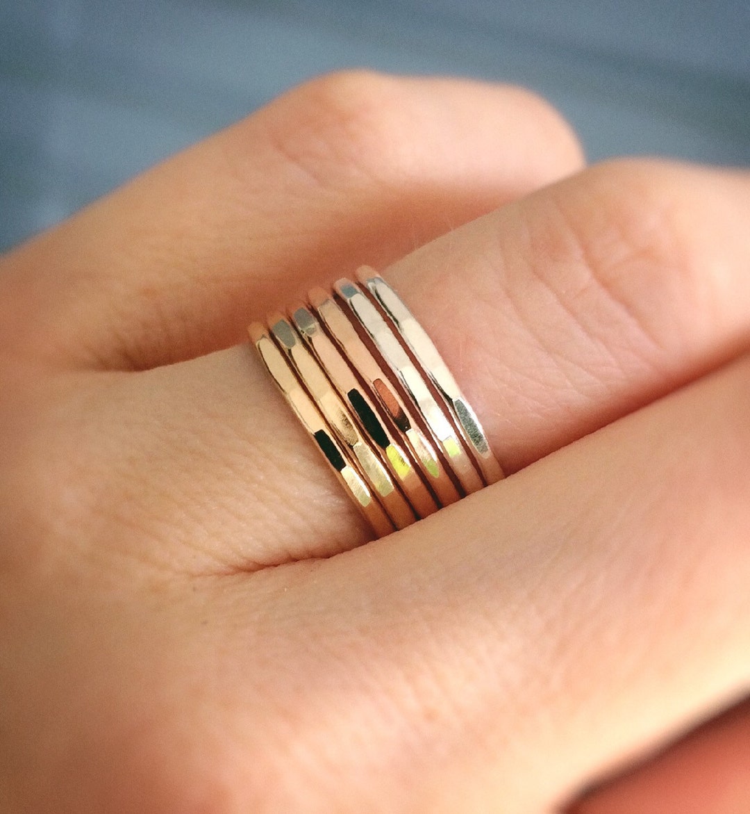 Textured Rings,heavy Textured Rings,stacking Rings,modern Boho Ring ...