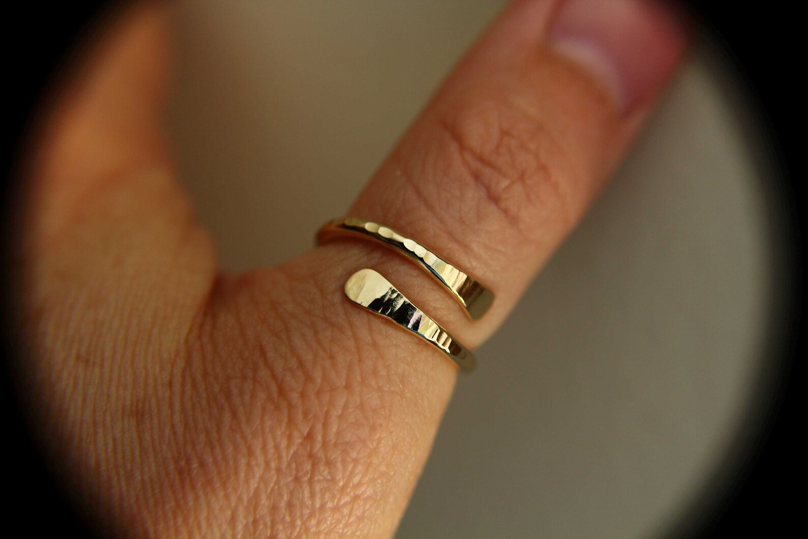 Bypass Thumb Ring hammered Thumb Ring Textured Thumb Ring - Etsy
