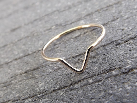Chevron RingGold Chevron RingSimple Traingle BandBoho