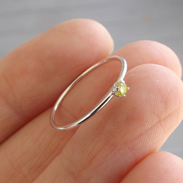 Tiny Diamond Ring - Etsy