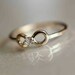 Diamond Infinity Ring, Dainty Forever Ring, Stacking Ring, Inifinity ...