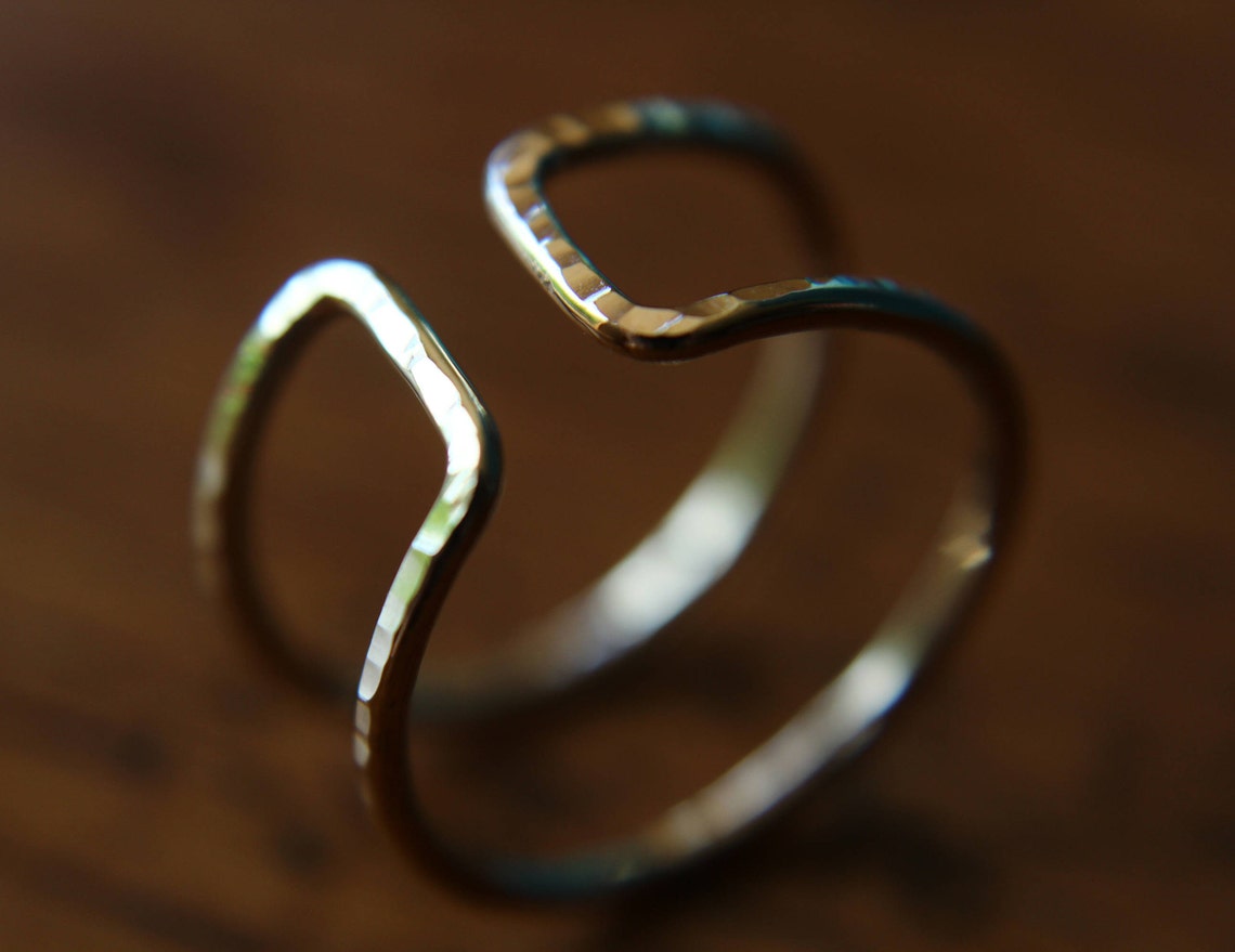 Open Bar Ringparallel Bar Ringdouble Bar Ringgold Bar - Etsy