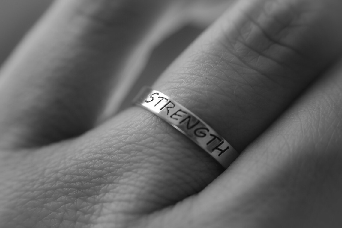 Inspirational Ring Customizable Inspirational Ring Strength | Etsy