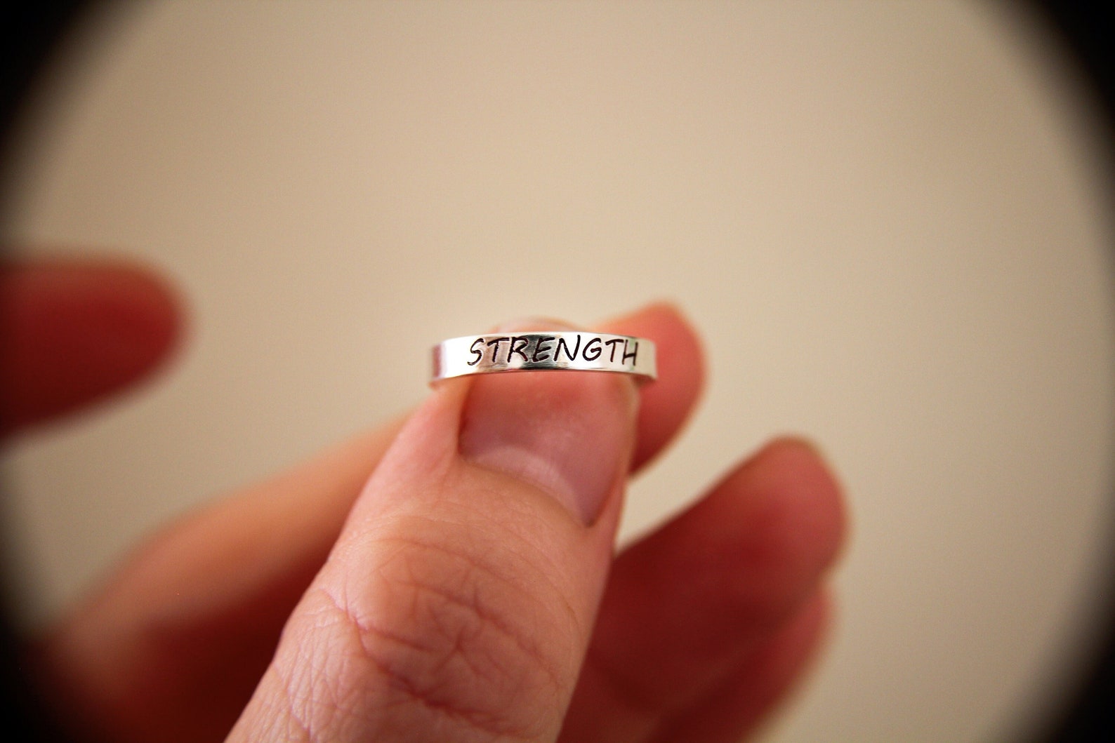 Inspirational Ring Customizable Inspirational Ring Strength | Etsy