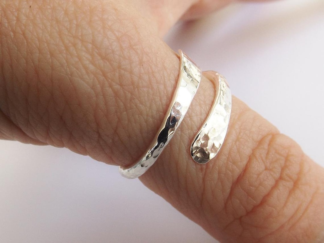 Bypass Thumb Ring,hammered Thumb Ring,textured Thumb Ring,wrap Around ...