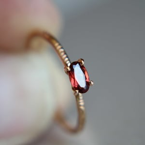 Garnet Stacking Ring Garnet Ring Natural Gemstone Ring - Etsy
