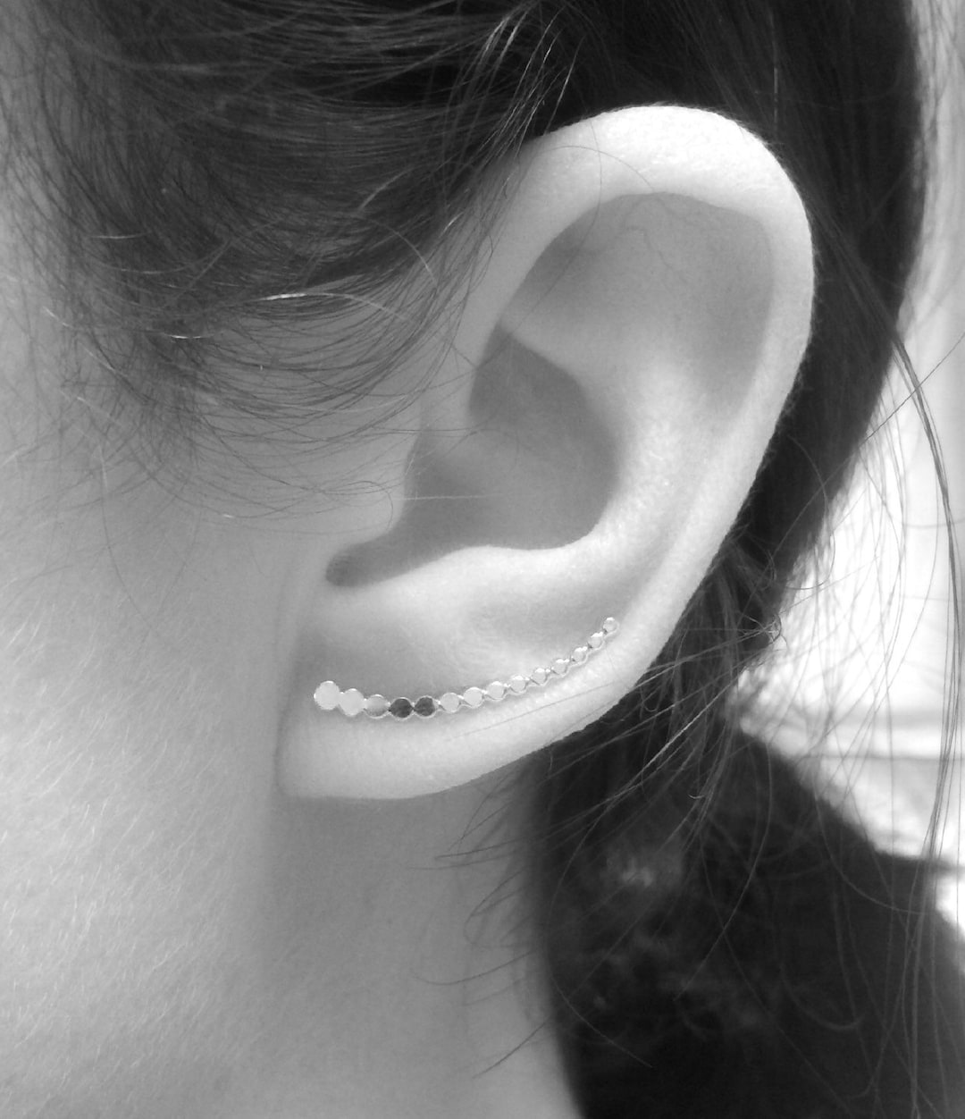 Bar Pin Earrings, Beaded Cuff, Bar Ear Sweep, Wire Ear Wrap, Cuff ...