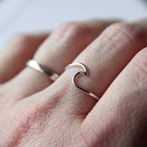 Wave Ring, Ocean Wave Ring, Ocean Ring, Simple Wave Ring, Smooth Wave ...
