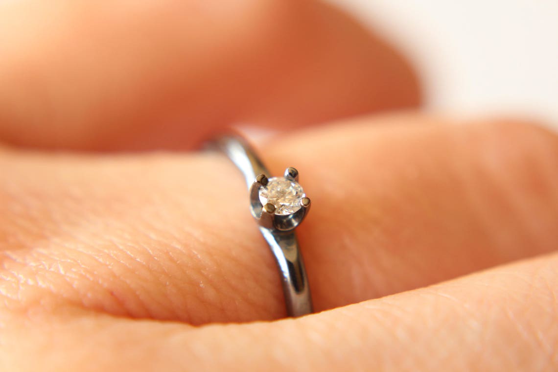 Diamond Ring Genuine White Diamond Ring White Diamond - Etsy