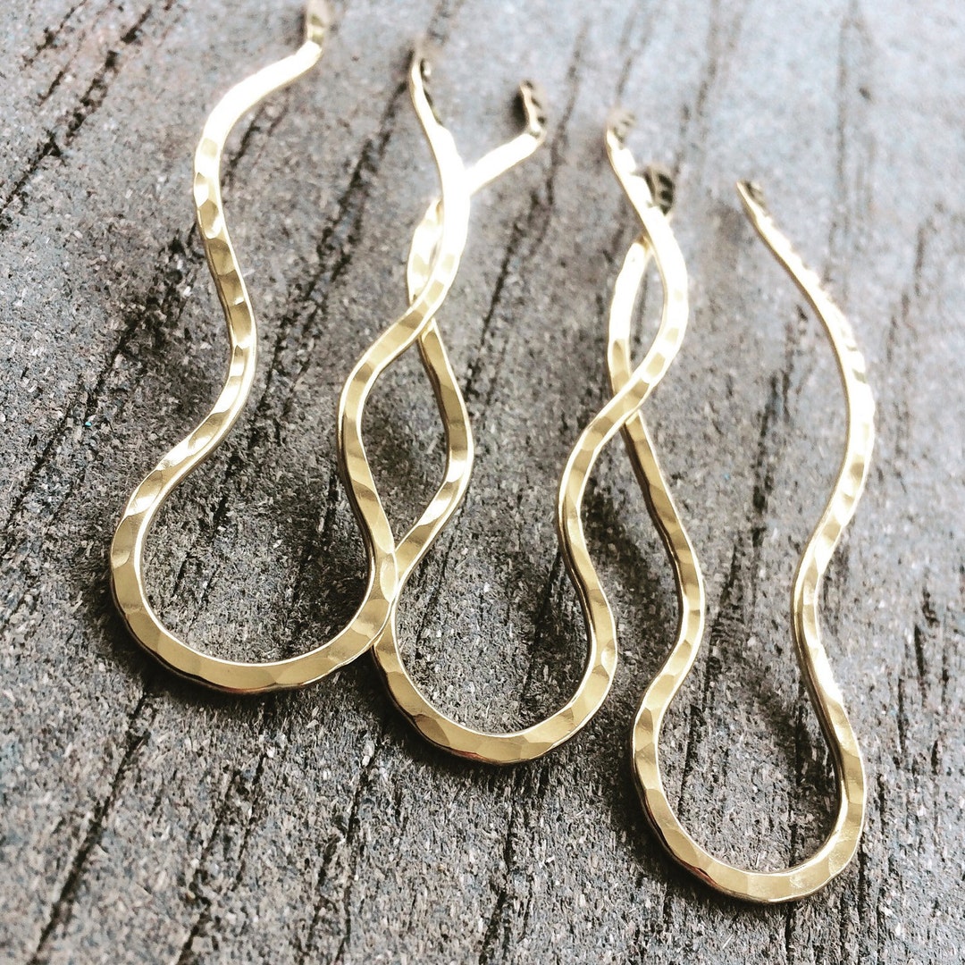 Brass Hair Pin Set,3" Hammered Hair Pins,classic Hair Pins,french Twist ...