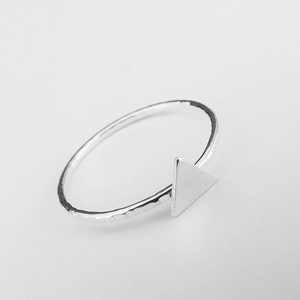 Skinny Triangle Ring,simple Traingle Ring,modern Geometric Ring,initial ...