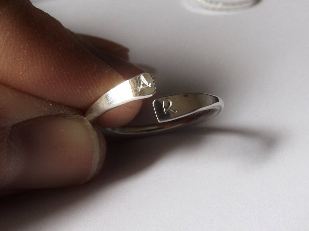 Gold/ Silver Initial Rings, Personalized Rings, Minimalist Rings ...