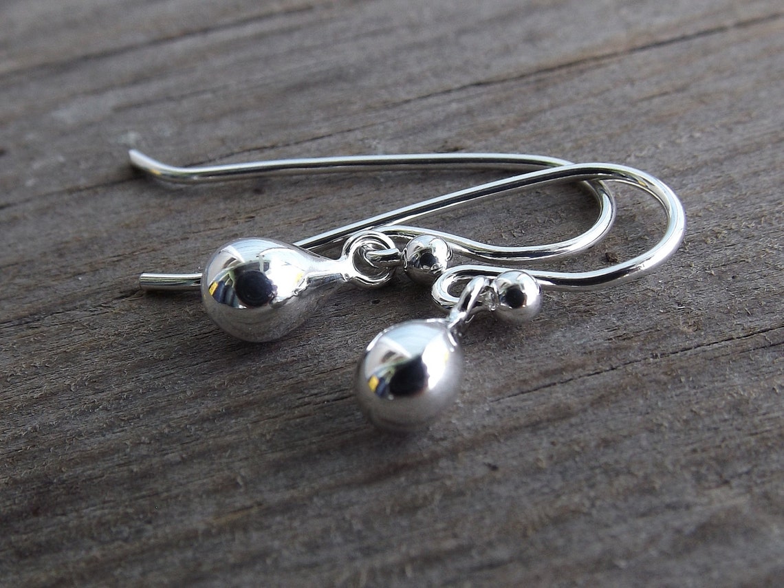 Simple Drop Earrings, Teardrop Earrings, Small Earring, Minimal ...