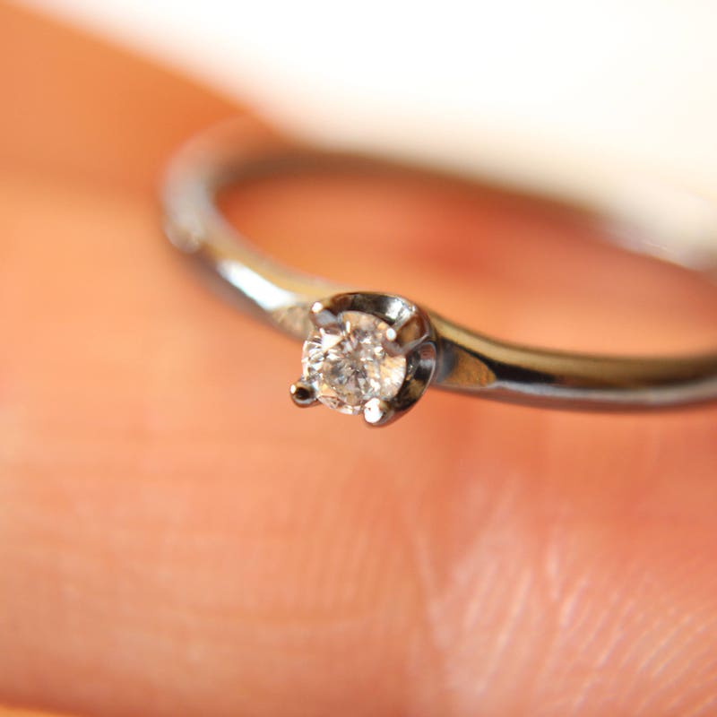 Simple Diamond Ring - Etsy