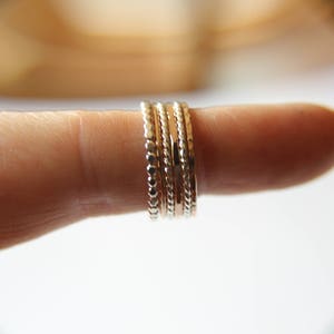 Silver and Rose Gold Stacking Set,6 Ring Set,stacking Rings,set,multi ...